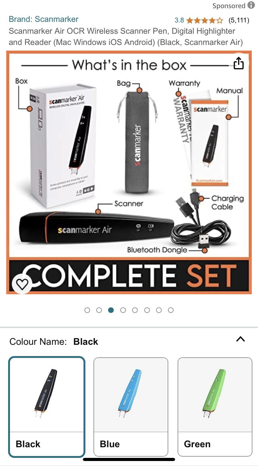 Scanmarker Air OCR Wireless Scanner Pen