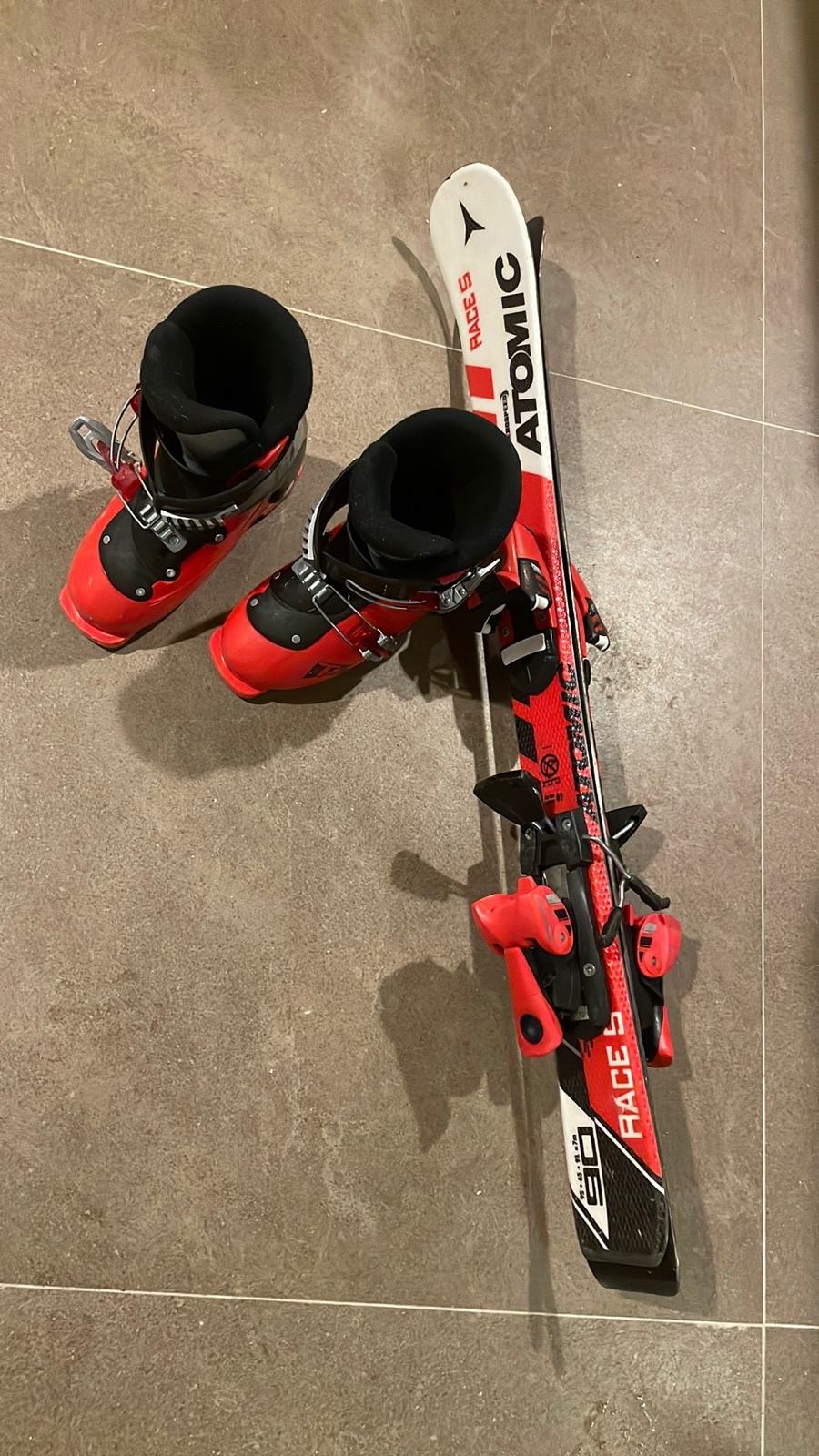 Skije Atomic 90 cm plus pancerice Tecno 240 mm