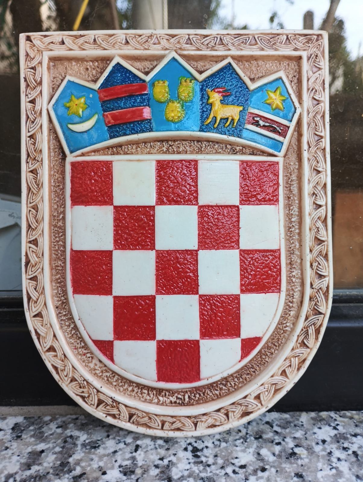 Hrvatski Grb reljef za zid - šahovnica