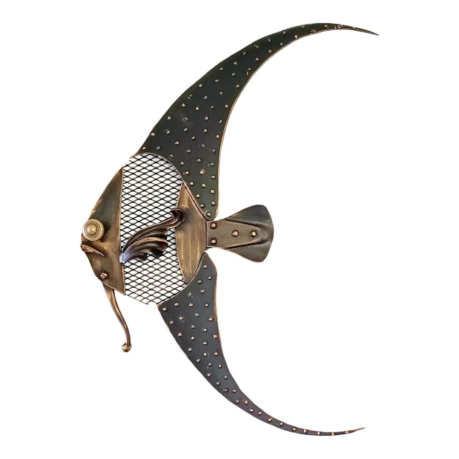 Metal art skulptura ribe 3