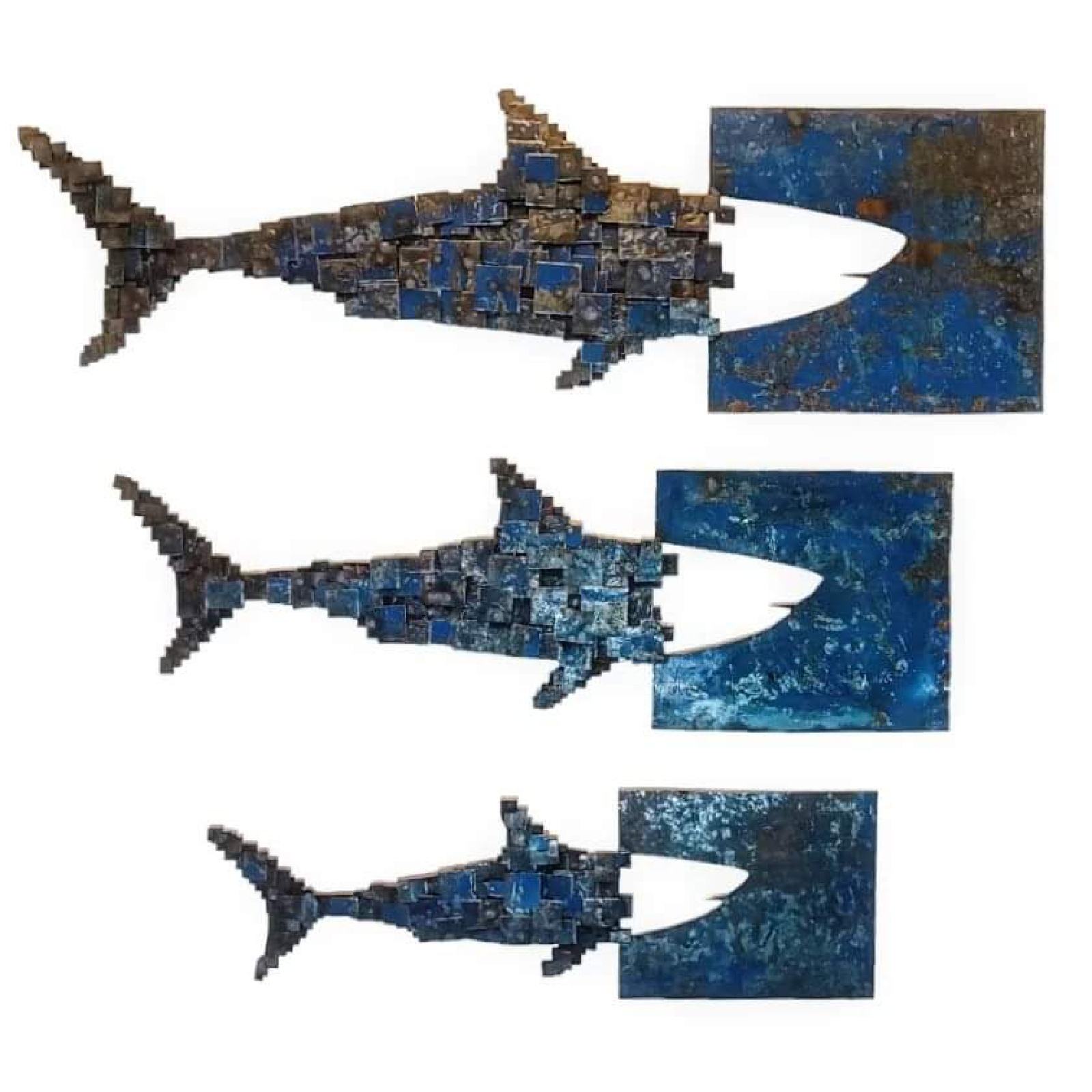 Metal art skulpture morski pas