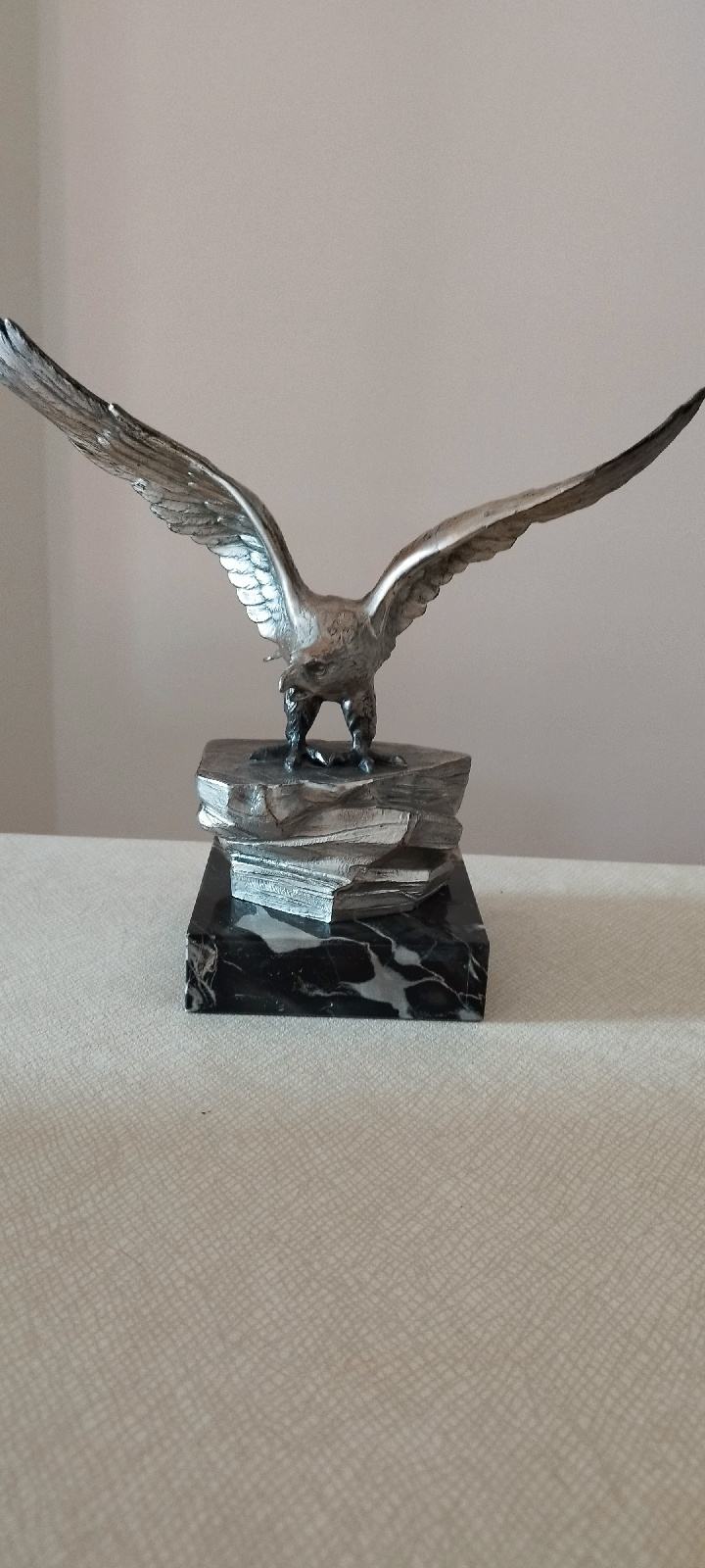 Orao-Victorian silver plated eagle statue