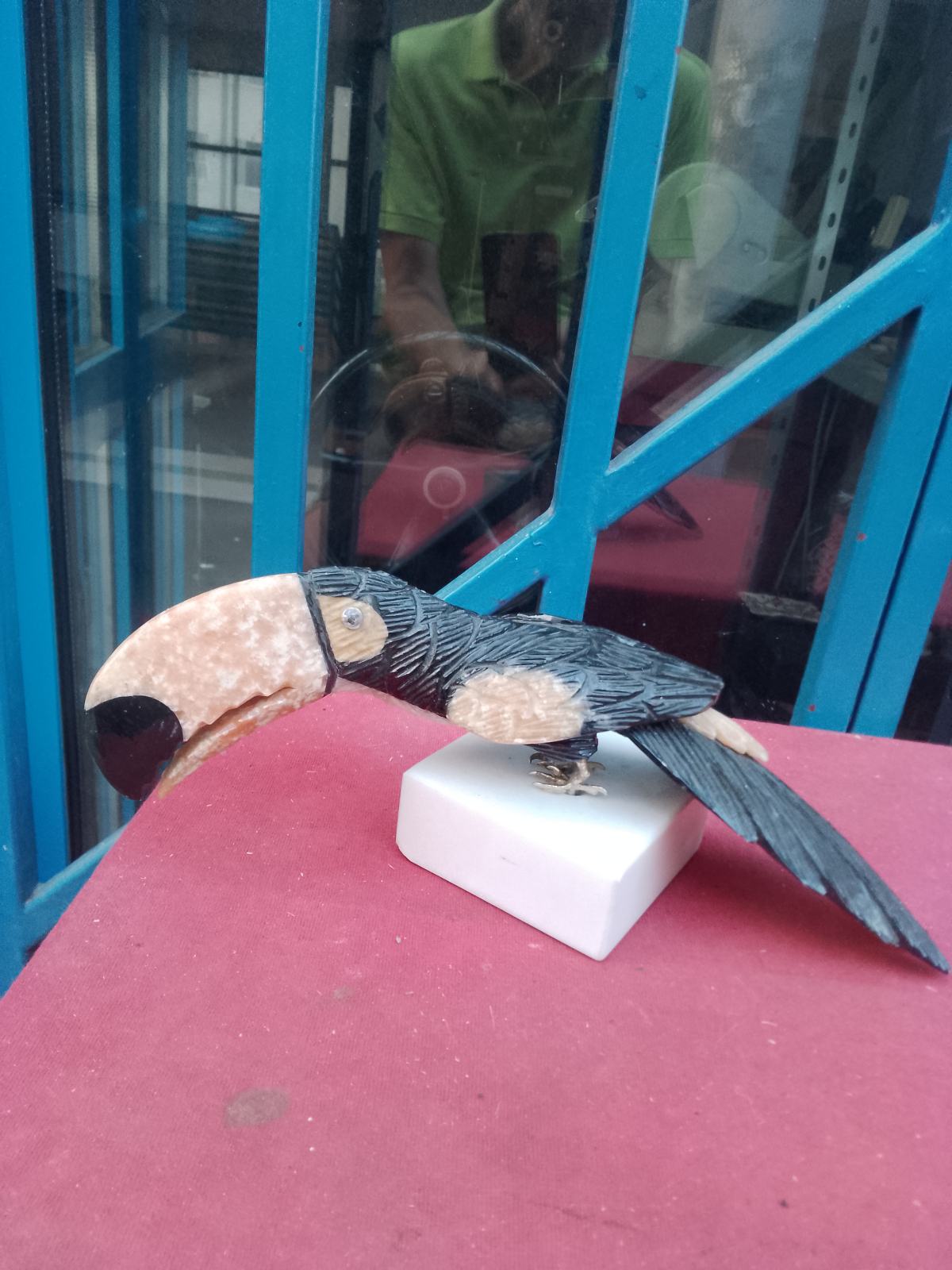 PTICA TUKAN - onix ( kamen ) ručni rad