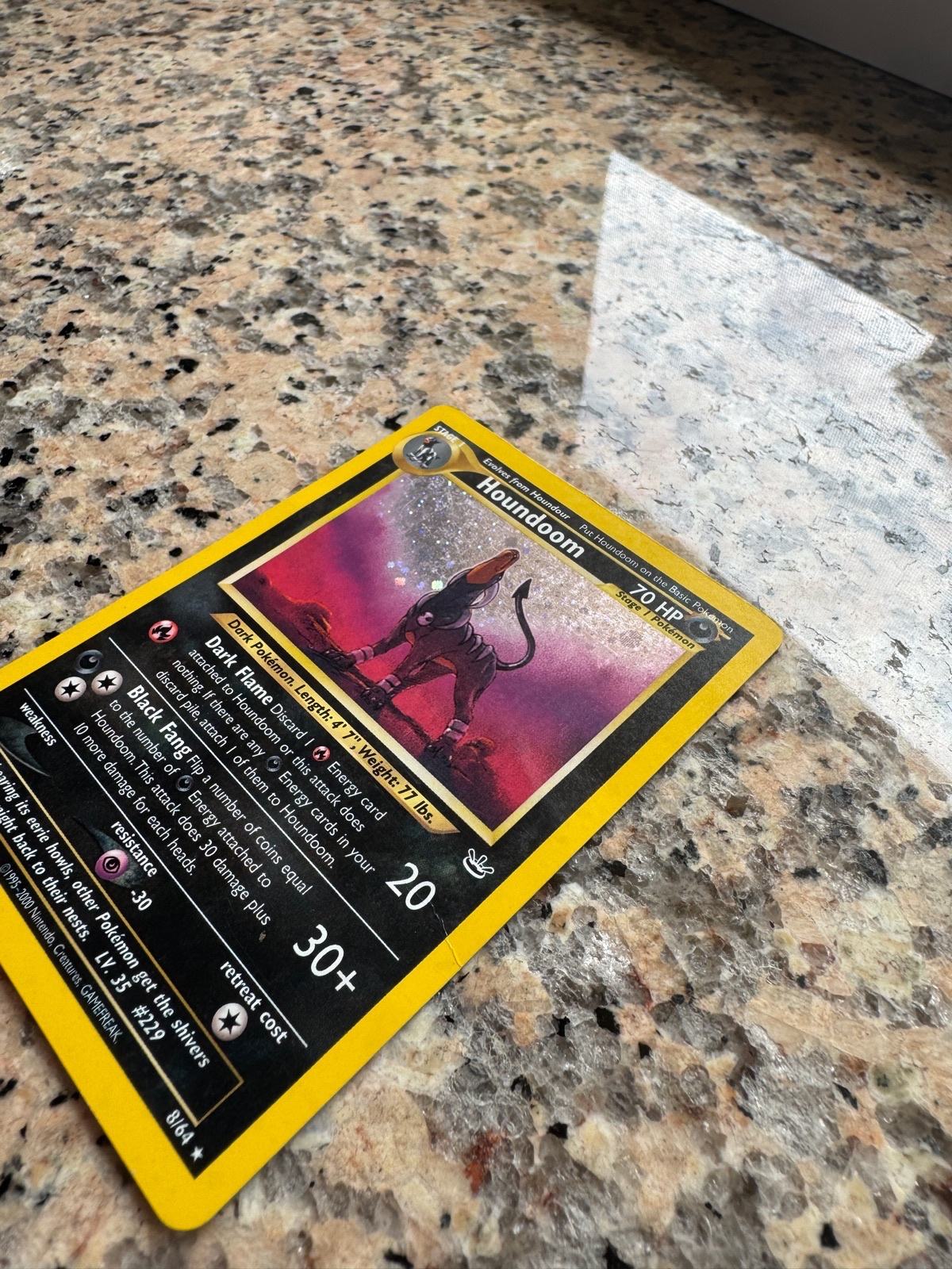 Houndoom #8 Pokemon karta Holo zlatna