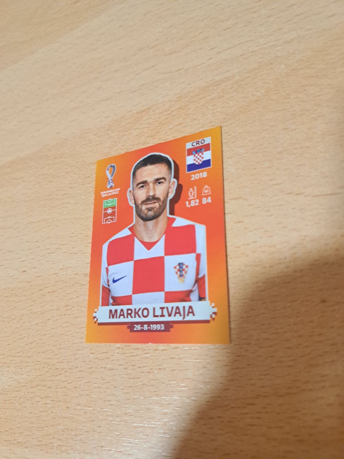 Marko Livaja Qatar panini 2022 slicica
