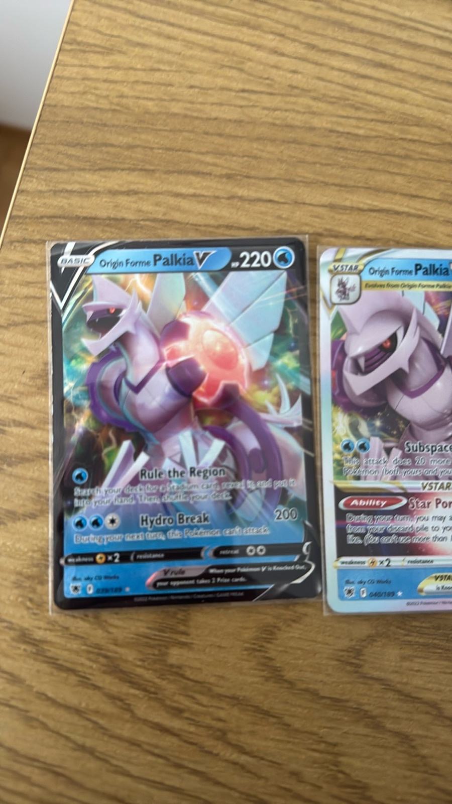 Palkia V i Vstar komplet pokemon karte