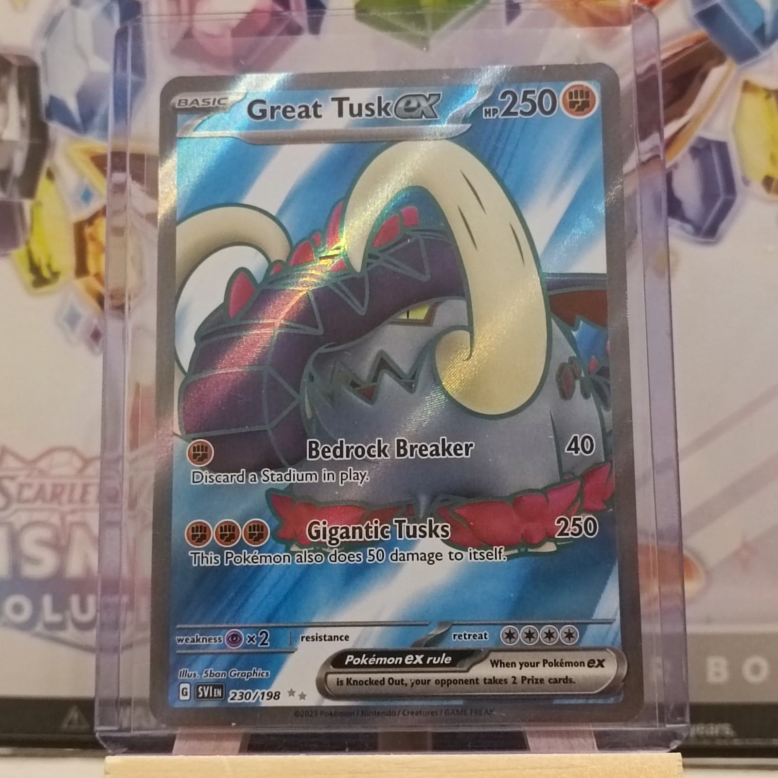 Pokemon karta: Great Tusk ex (Scarlet & Violet set)