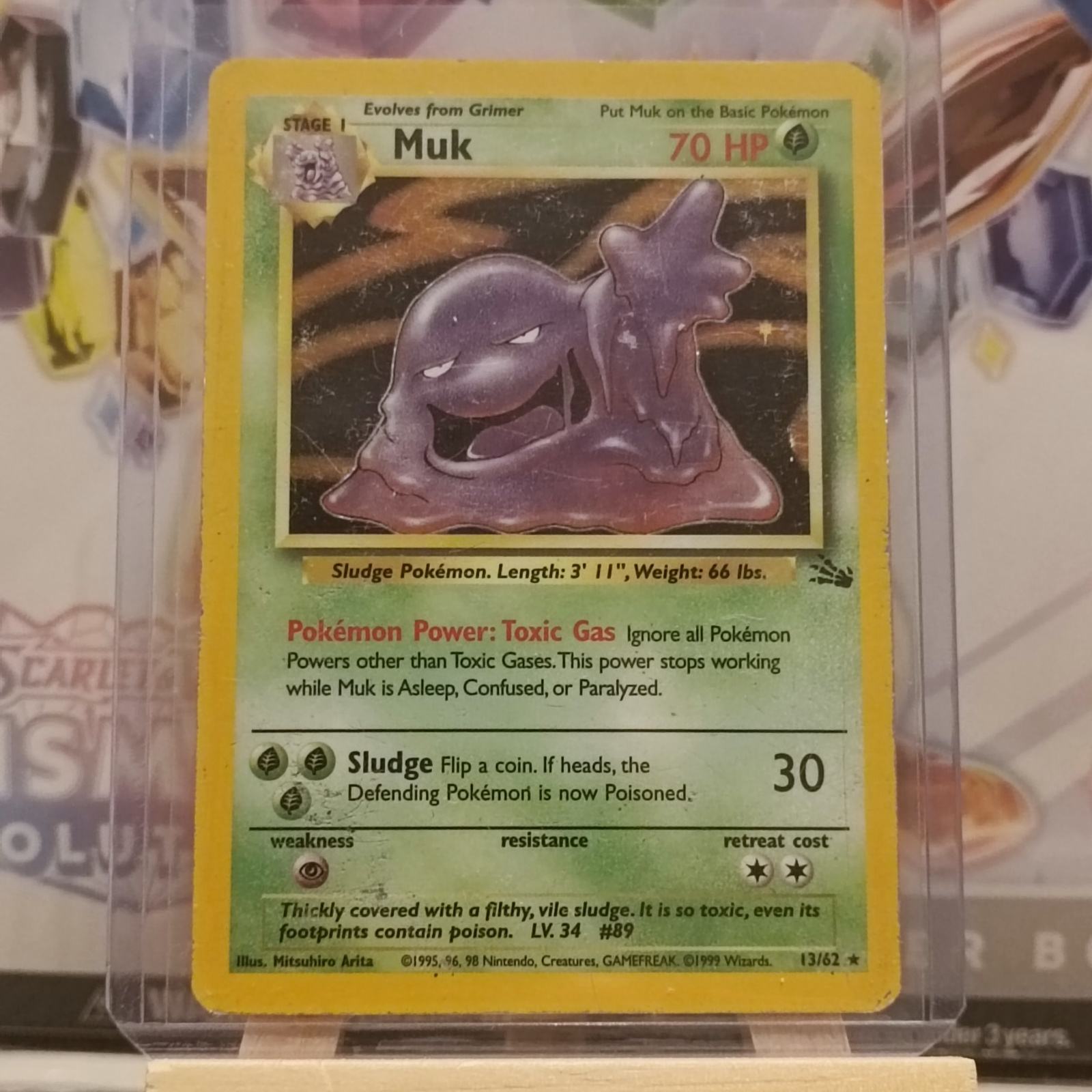 Pokemon karta: Muk (Fossil set, holo karta iz 1999. godine)