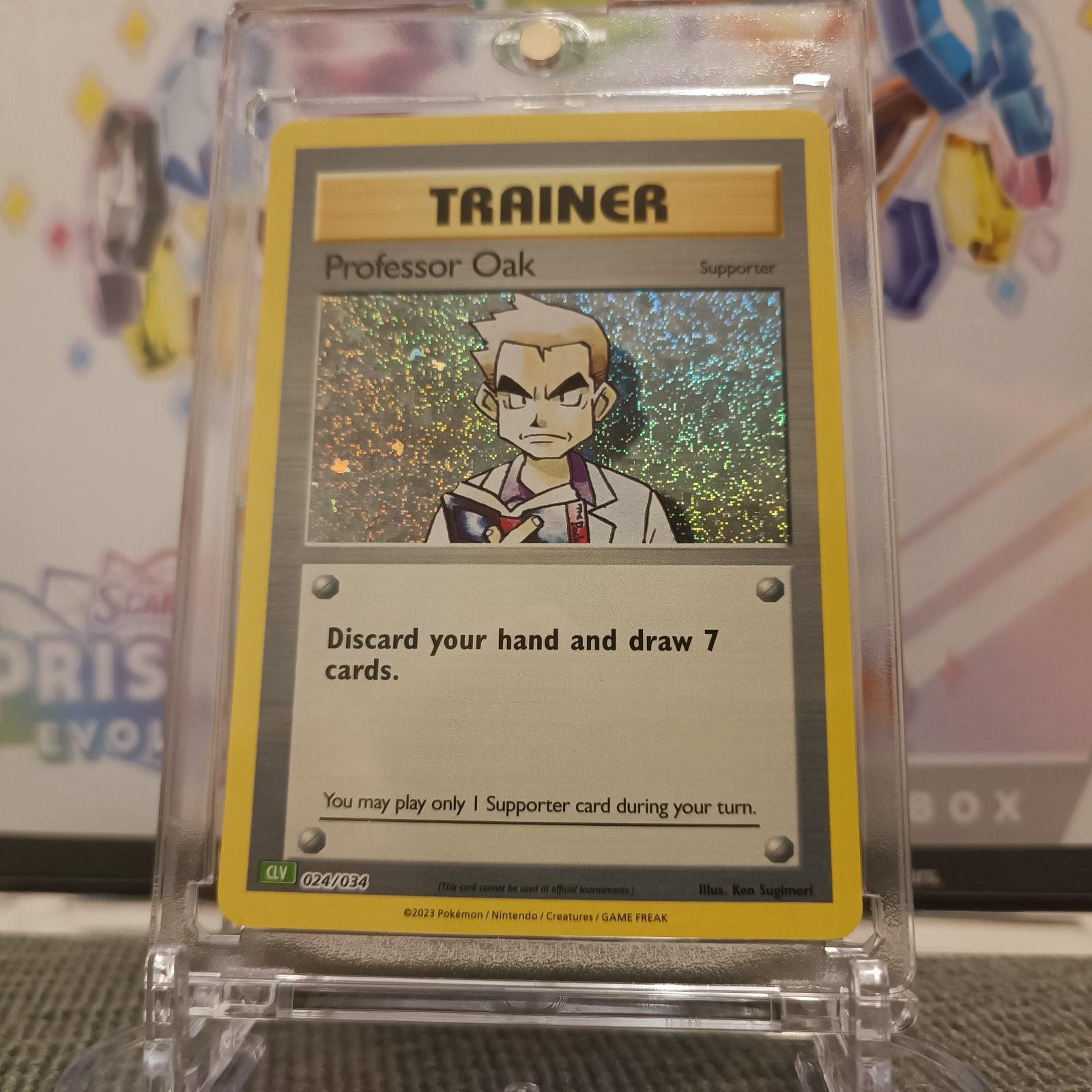 Pokemon karta: Professor Oak holo karta + zaštitna kutija