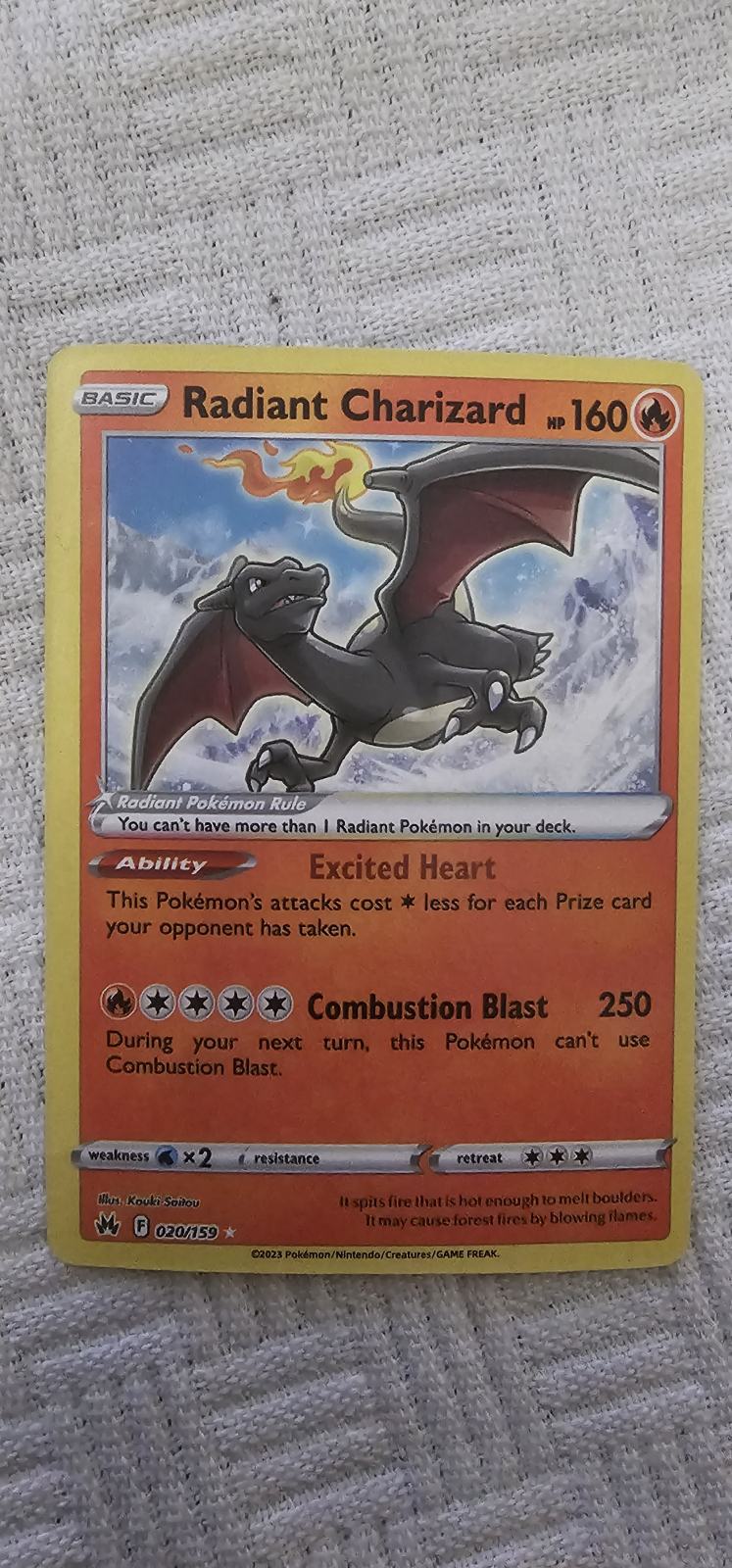Pokemon karta Radiant Charizard