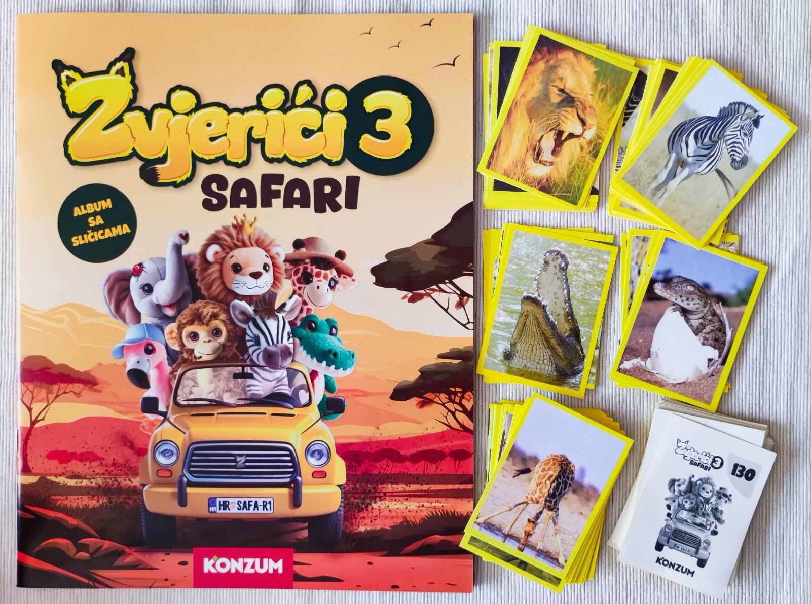 ️prazan album + kompletan set sličica »ZVJERIĆI 3 - Safari«