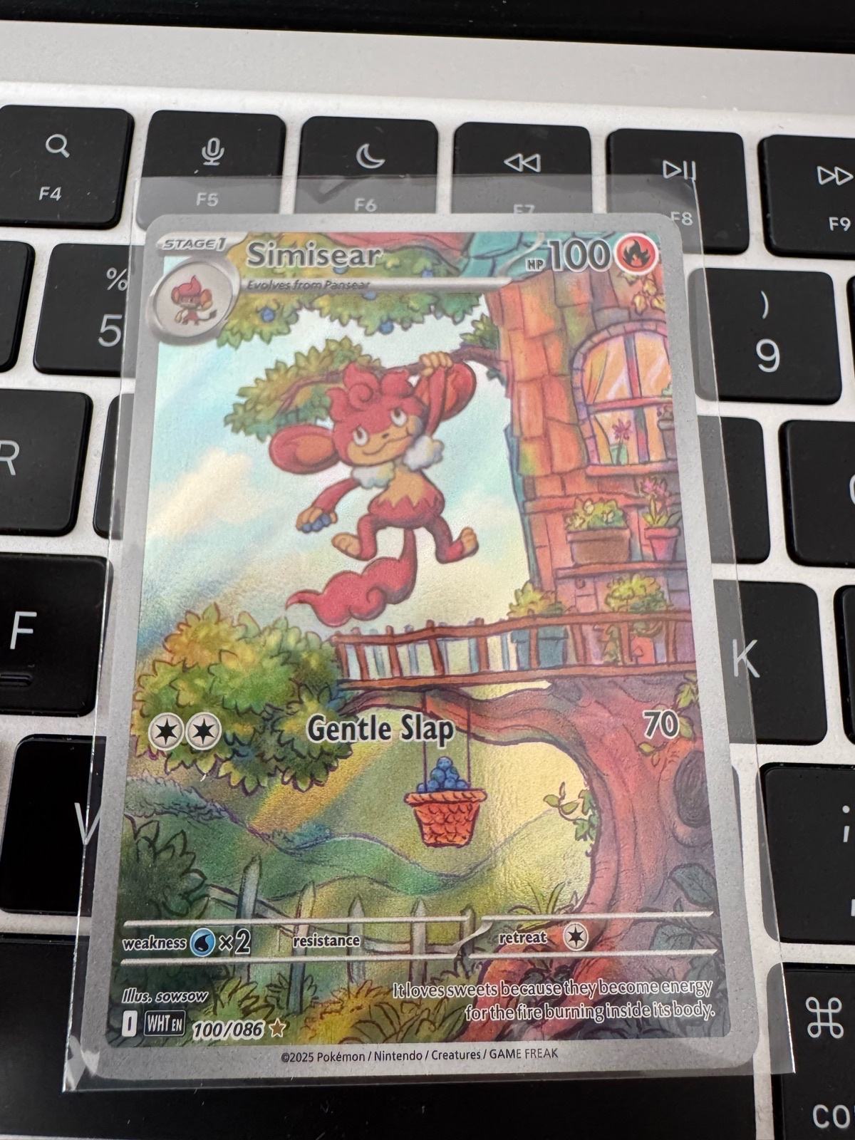 Simisear - art pokemon karta iz White Flare izdanja 2025.