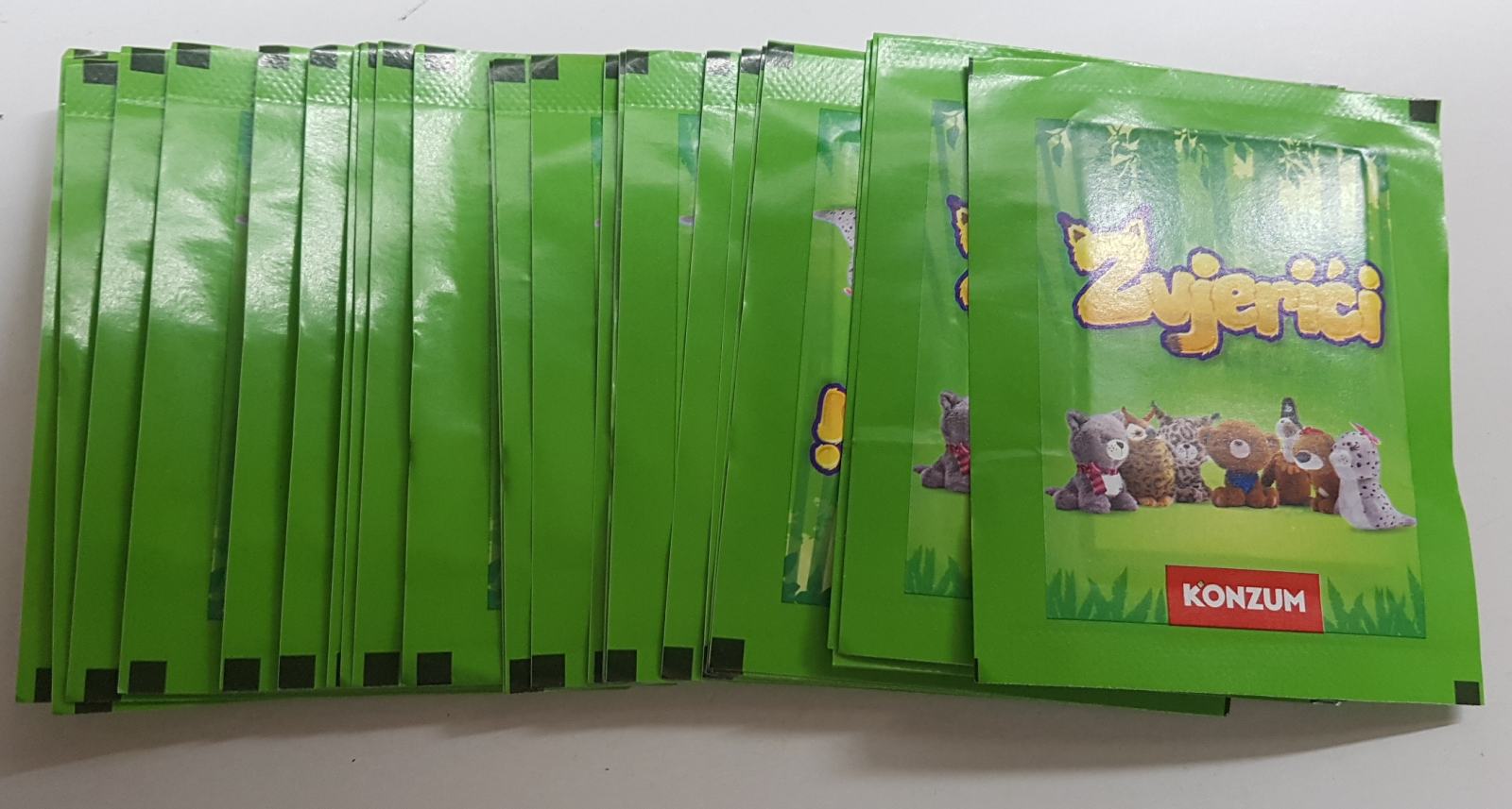 SLIČICE, KONZUM, ZVJERIĆI, ORIGINALNO TVORNIČKI ZAPAKIRANE (27 komada)