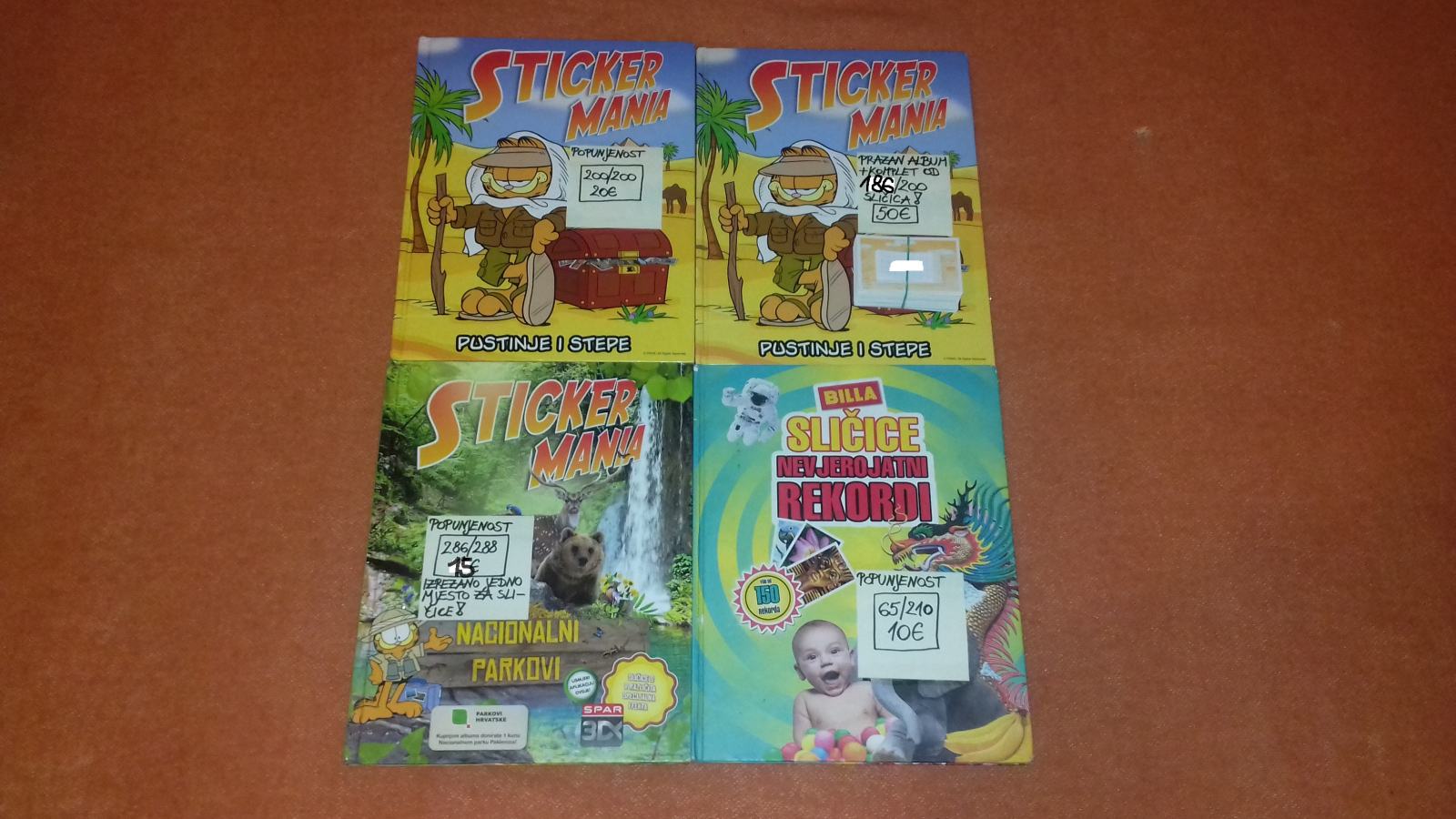 Stickermania razni albumi (po komadu)