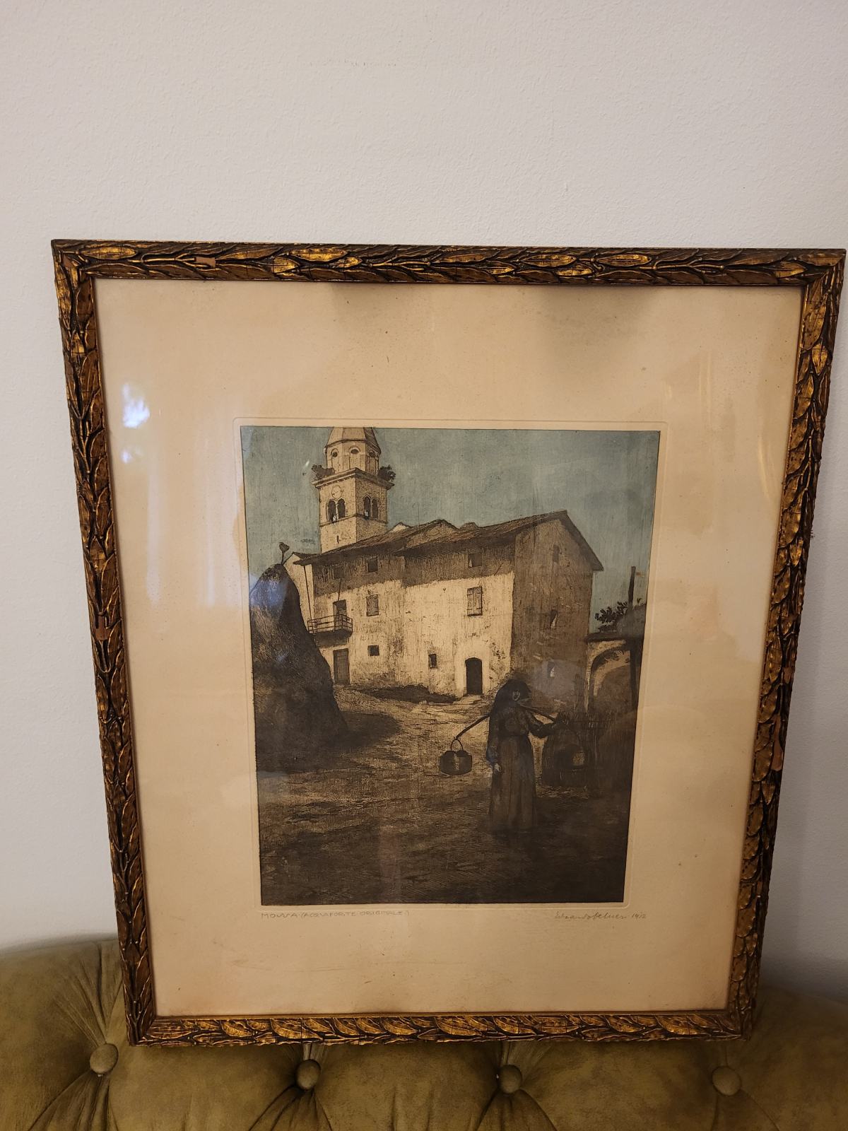 BAKROPIS AQUAFORTE MOSSA ORIGINALE 1912.g. (27x35cm) !NIJE FIKSNO!