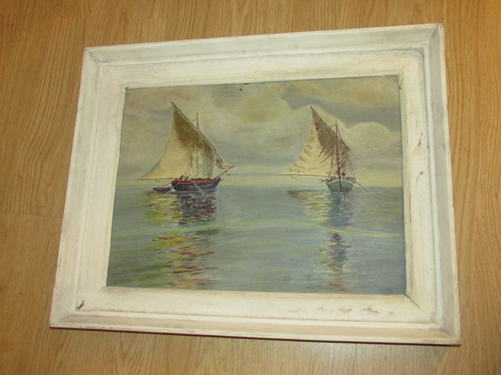 barke , ulje na platnu, nepotpisana