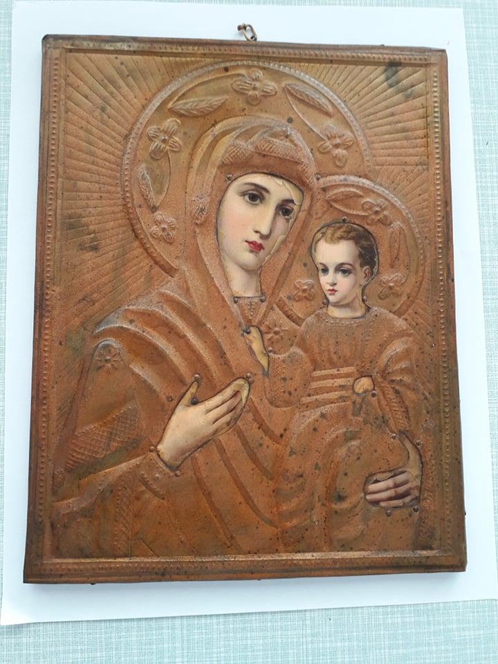 slika bogorodica s isusom bakrorez-religija
