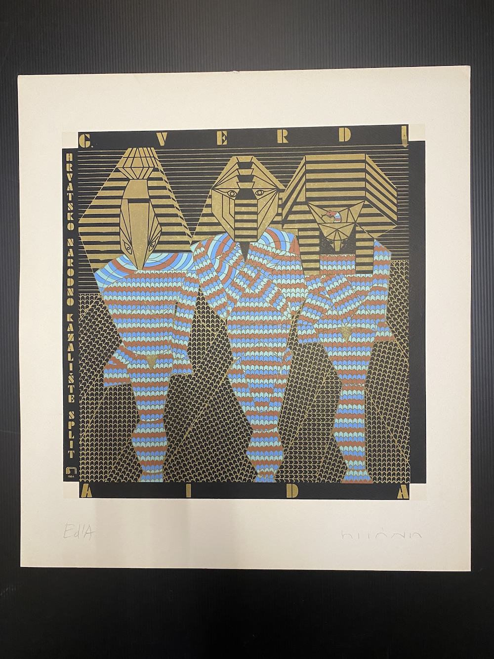 BORIS BUĆAN - Verdi / Aida - grafika, sitotisak, 55 x 50 cm