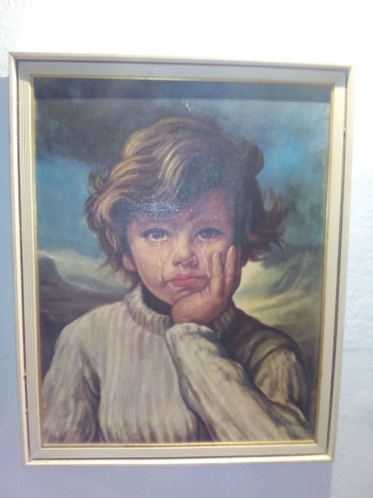 Djevojka sto place/STARA SLIKA