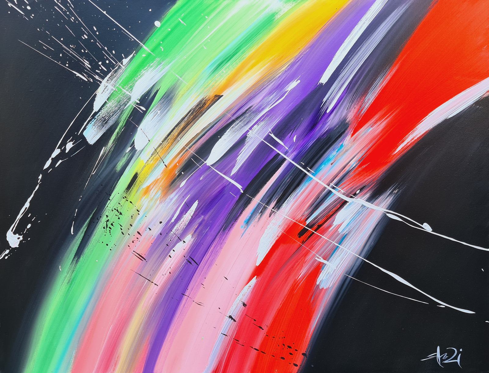 Domenico Gonzi Apstrakcija 3 ulje na platnu 80x100cm;