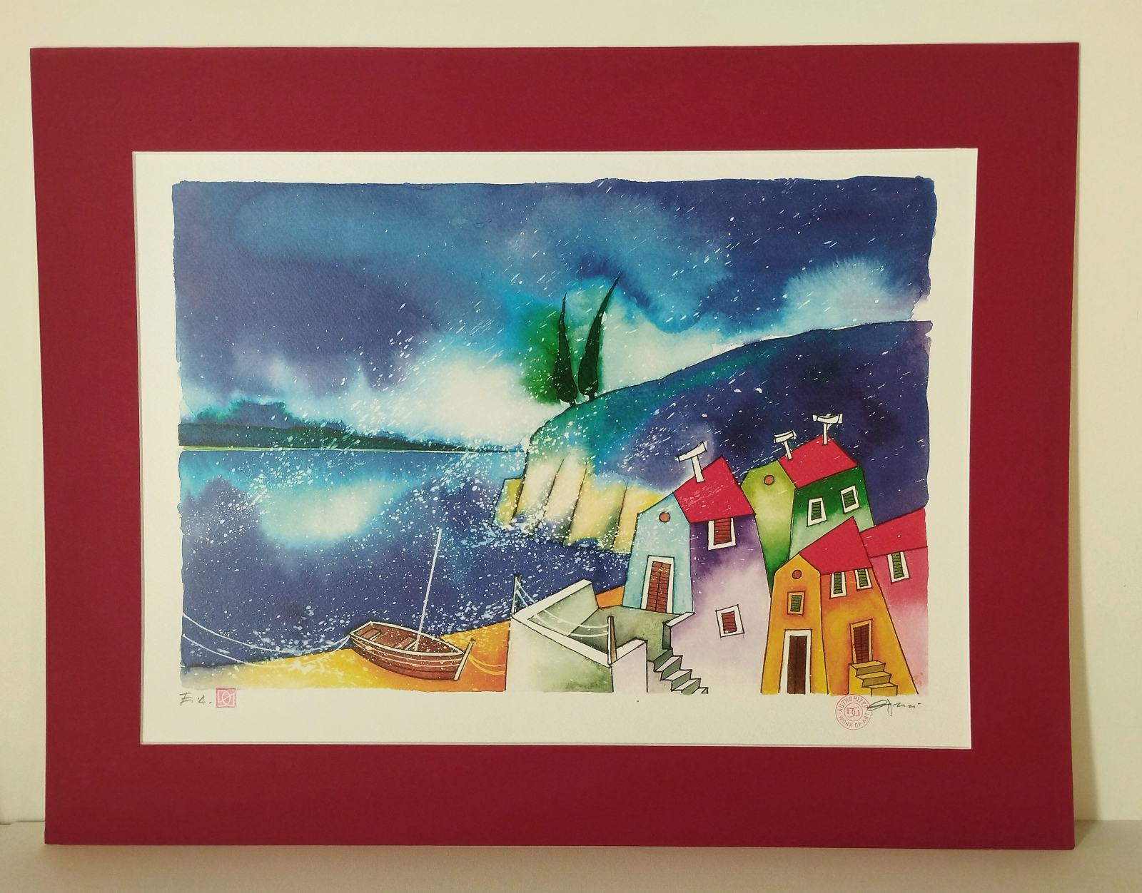 Domenico Gonzi - grafika s potpisom i žigom autora - NOVO • ORIGINAL