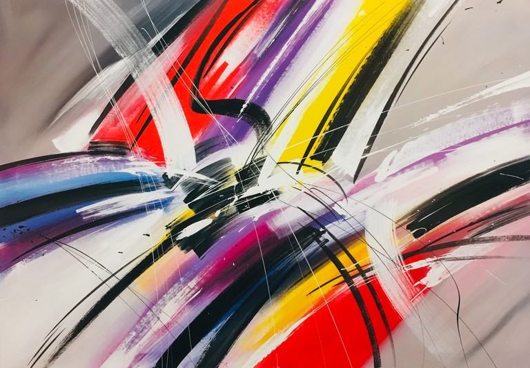 Domenico Gonzi Apstrakcija 1, serigrafija, dimenzije: 66x49cm novo!