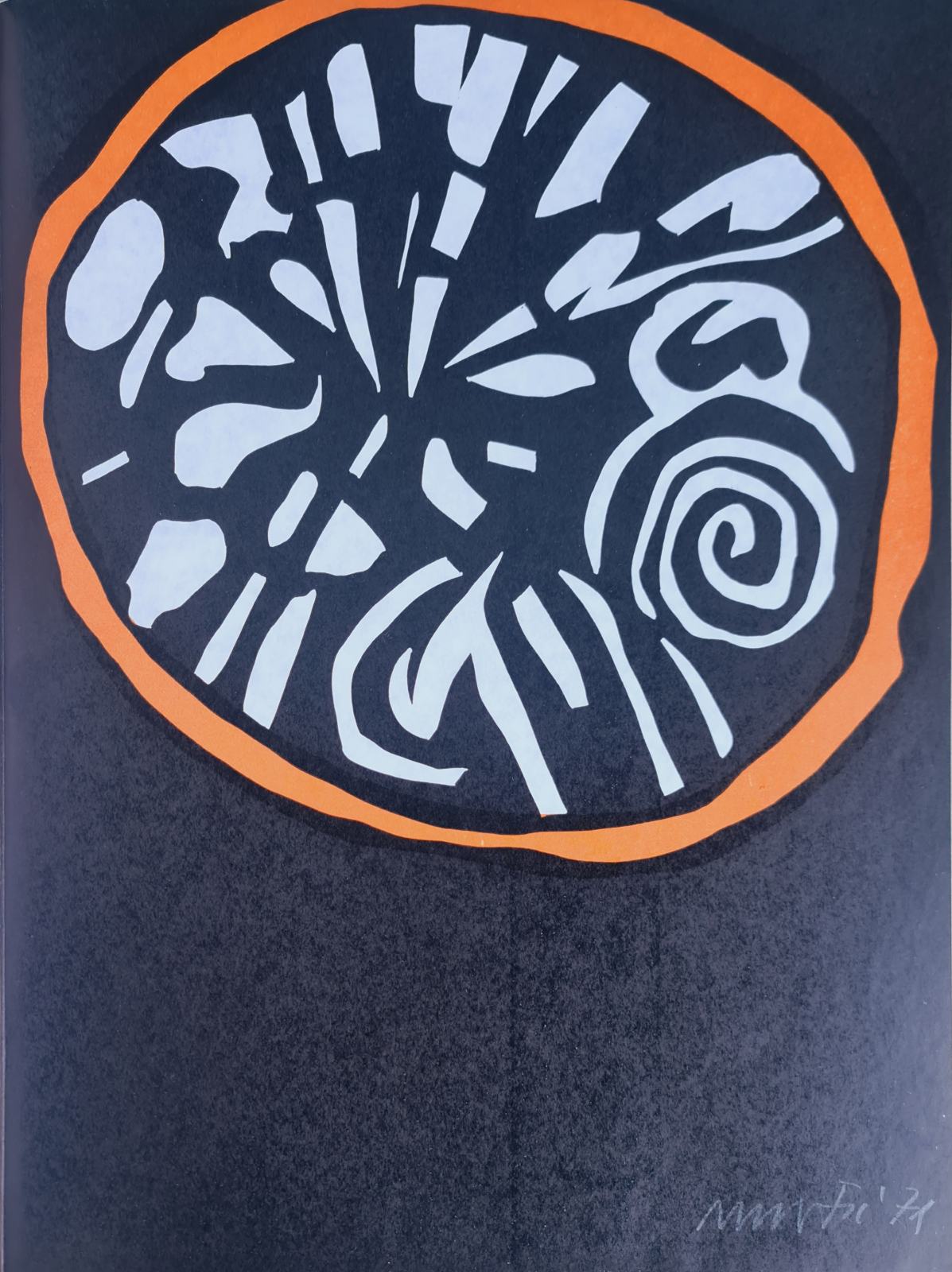 Edo Murtić Apstraktno 3 linorez 50x35cm; iz 1971 god;