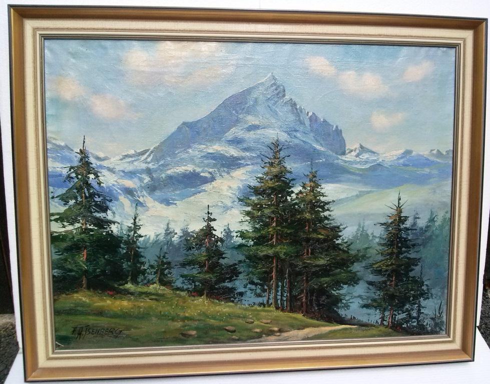 Franz August Isenberg, Berglandschaft, ulje na platnu, planinski motiv