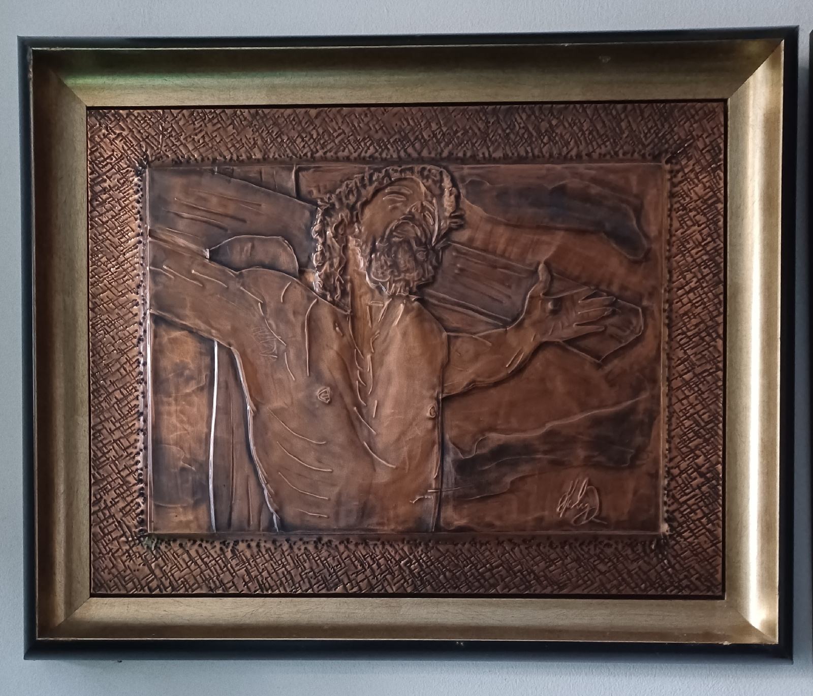 Isus - reljef na bakru
