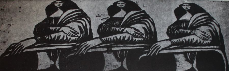 Ivan Lesiak Tri Gracije serigrafija 20x40cm