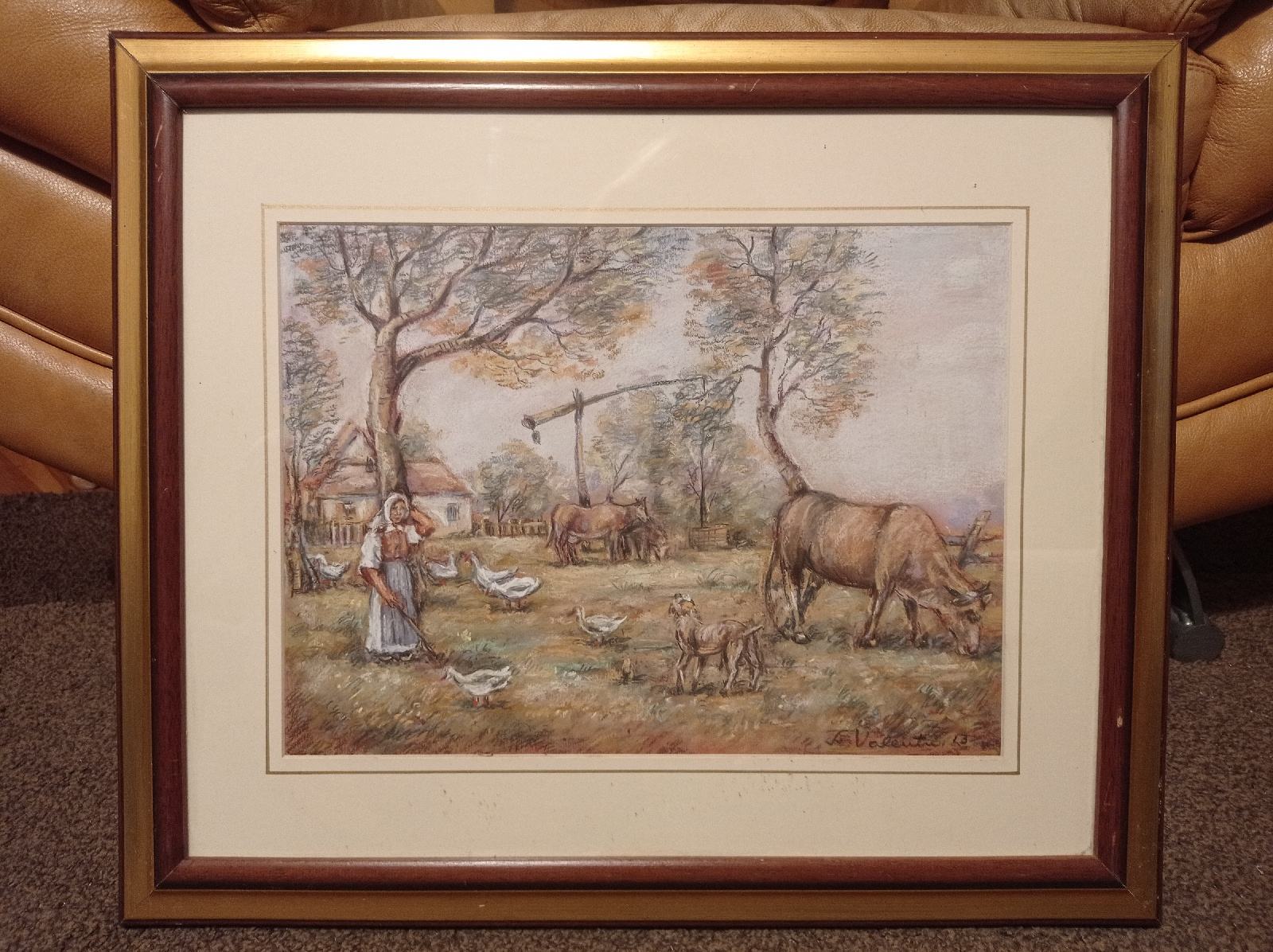 Ivan Valentić - Slavonija, prizor sa sela