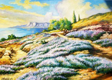 Ivan Vlašić divlja lavanda 70x100cm ulje/platnu POSEBNI POPUST!!!!