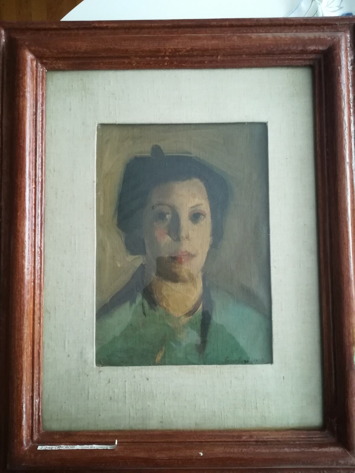 JOSIP CRNOBORI, Portret žene u zelenom