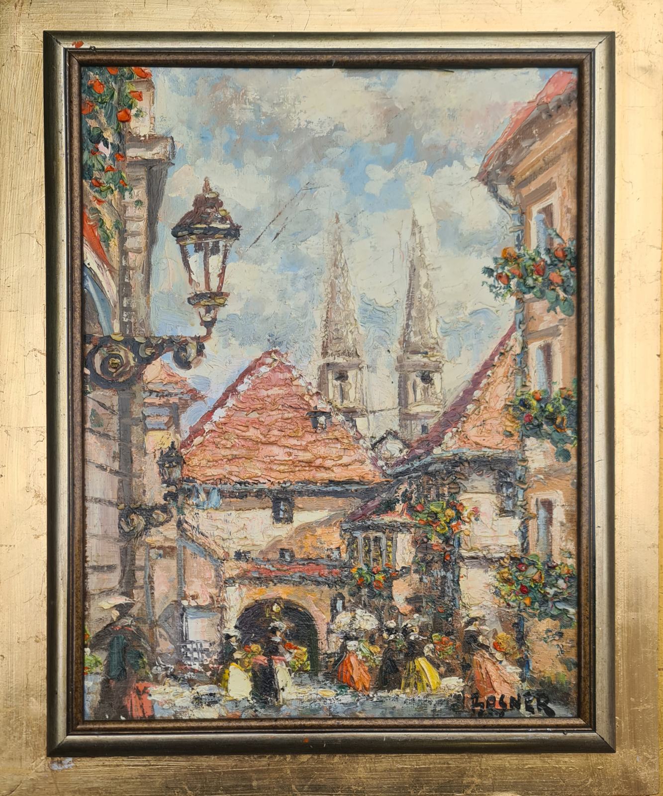 Midhat Jelkić Bosner Kamenita vrata ulje na platnu 40x30cm;
