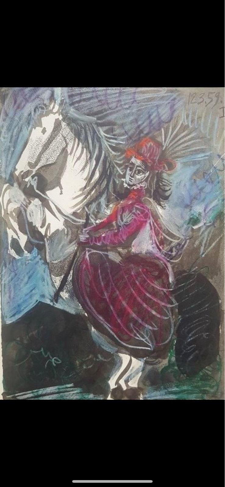 Umjetnička slika-Pablo Picasso - Litografija Jacqueline (1961)