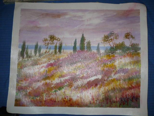 pejsaž, ROCA BORIS, grafika na platnu, dimenzije: 57x48cm NOVO!!!