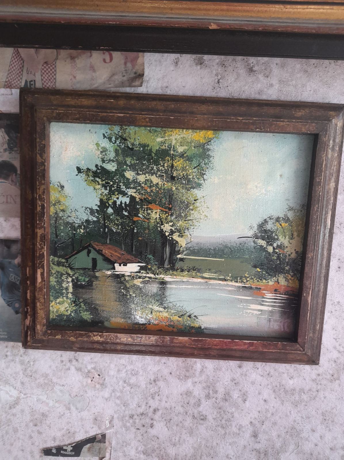 slika pejsaž tehnika ulje na platnu