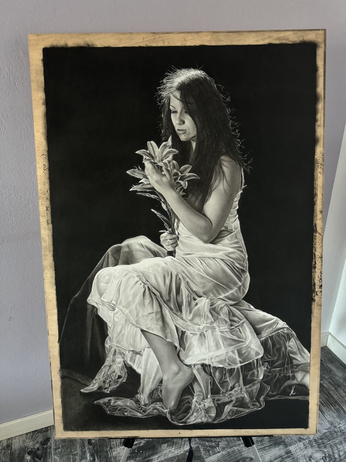 Portret ugljenom 105x70 cm