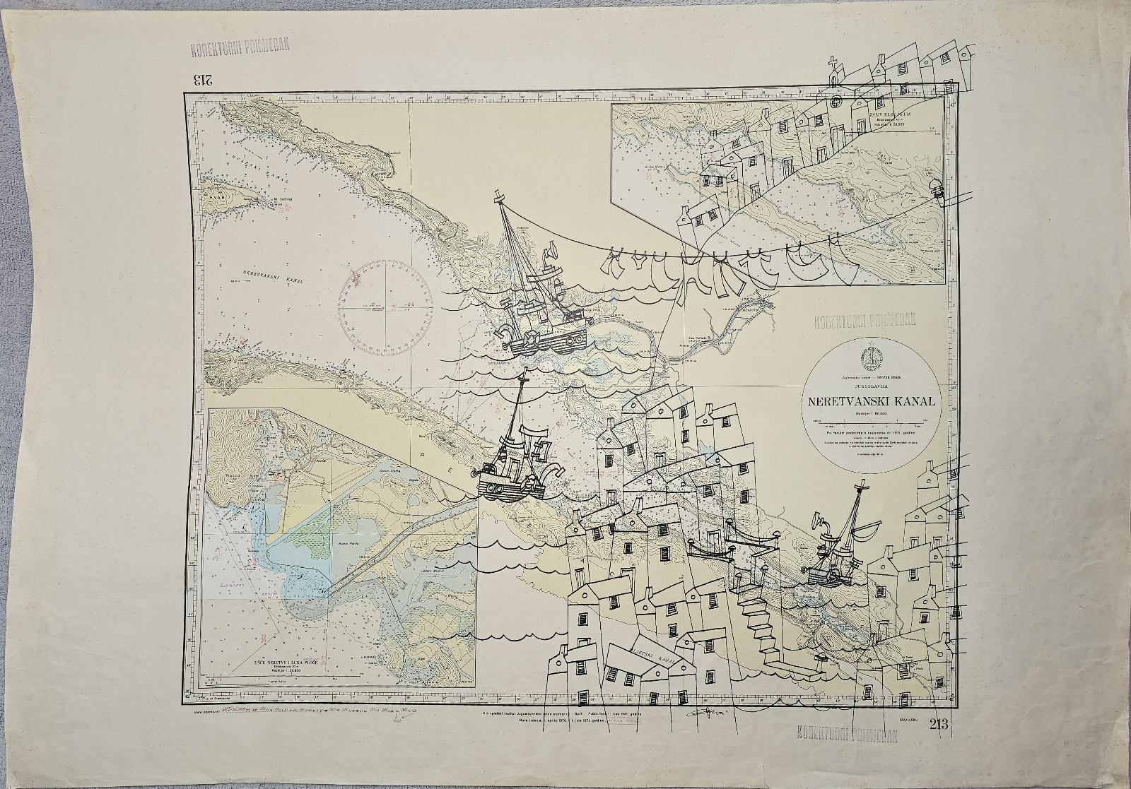 Raritet, Domenico Gonzi, crtež na staroj topografskoj karti