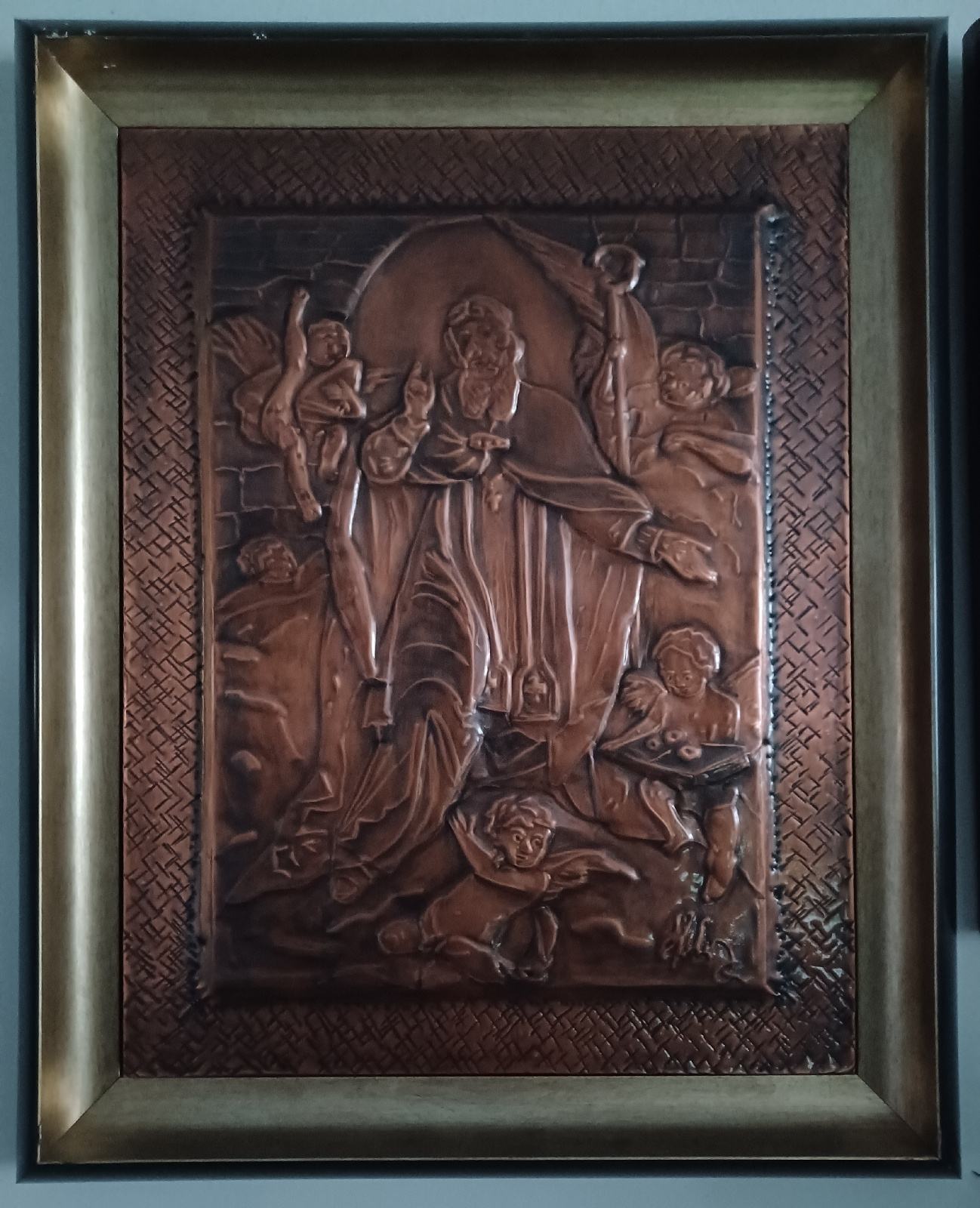 Reljef na bakru - Sveti Nikola