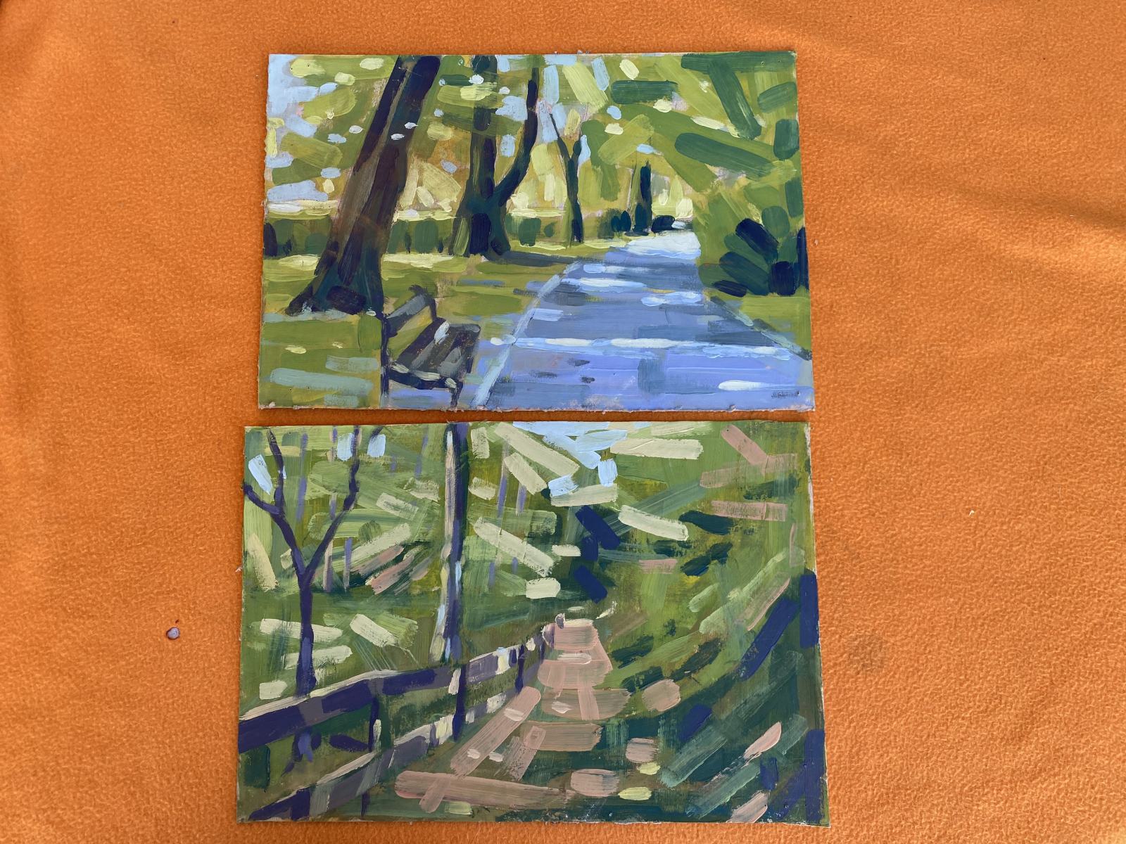 Šetnja parkom - Dvije slike