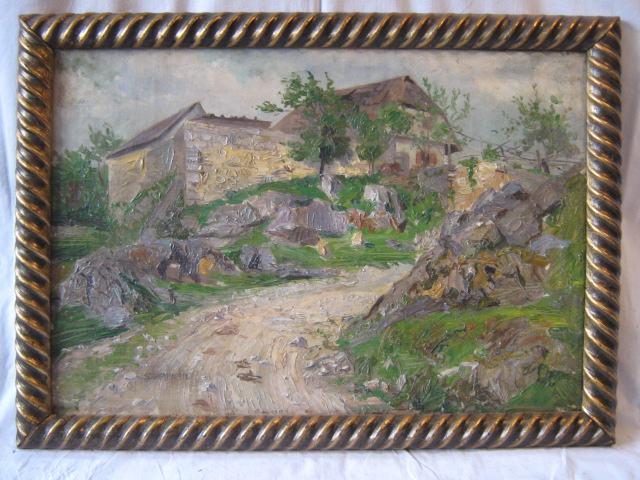 SLAVKO TOMERLIN 1912. ULJE NA PLATNU 57 X 42 CM PEJZAŽ 51 X 35 CM
