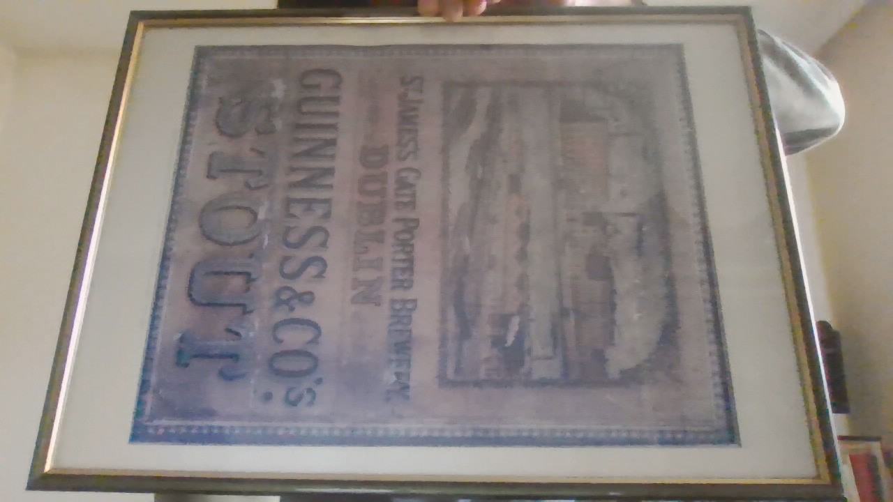 SLIKA - PRINT NA PAPIRU - REPLIKA GUINNESS POKAZNICE 1875/76.
