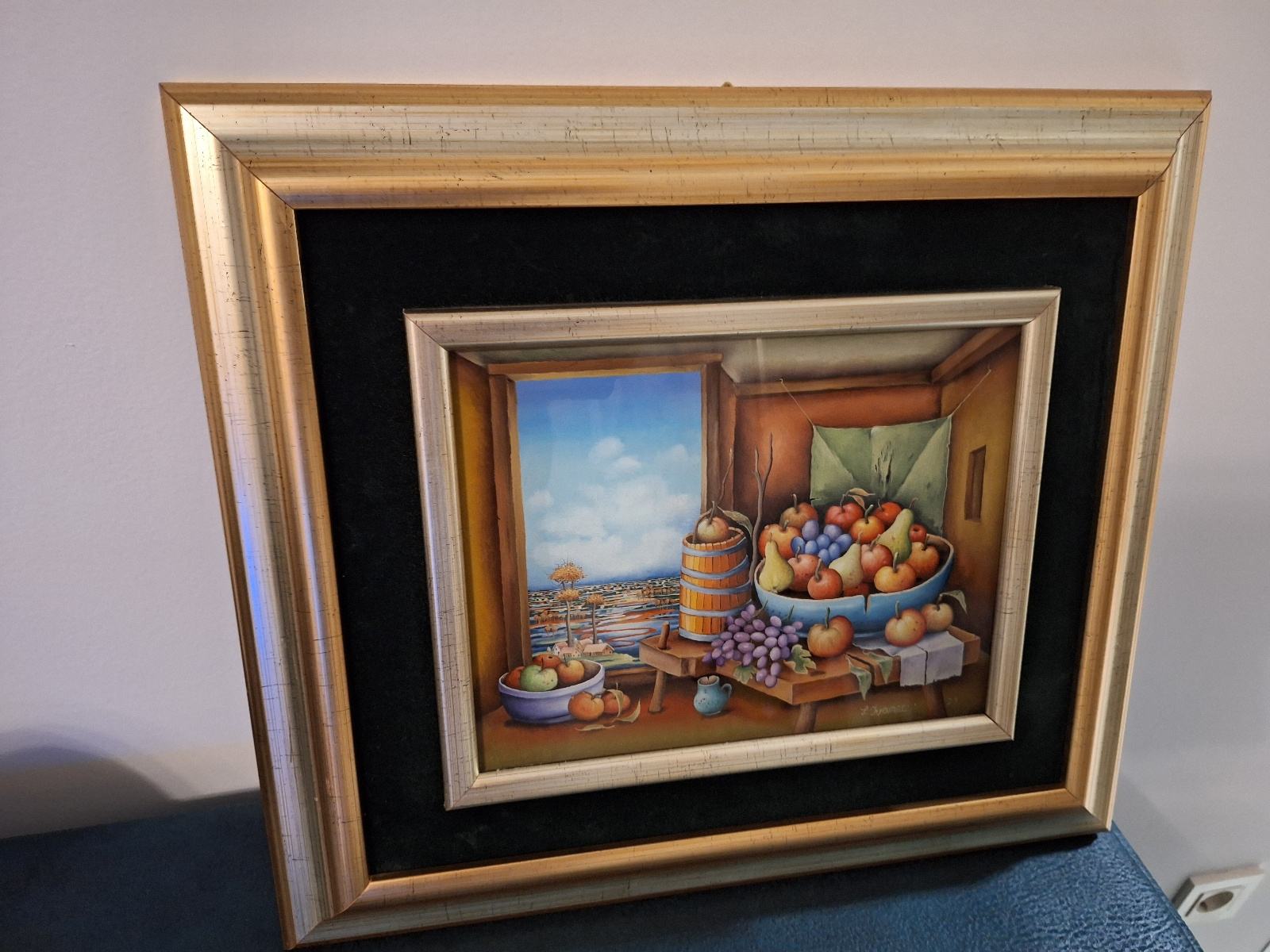 Stjepan Ivanec slika ulje na staklu 25×18