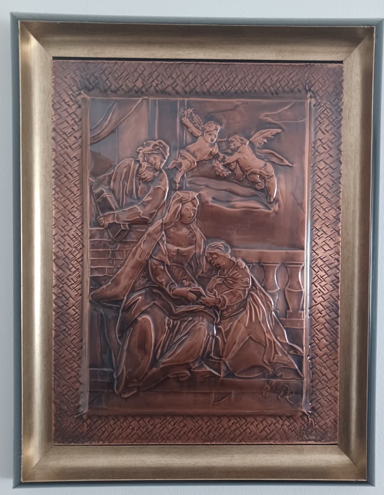 Sveta Ana - reljef na bakru