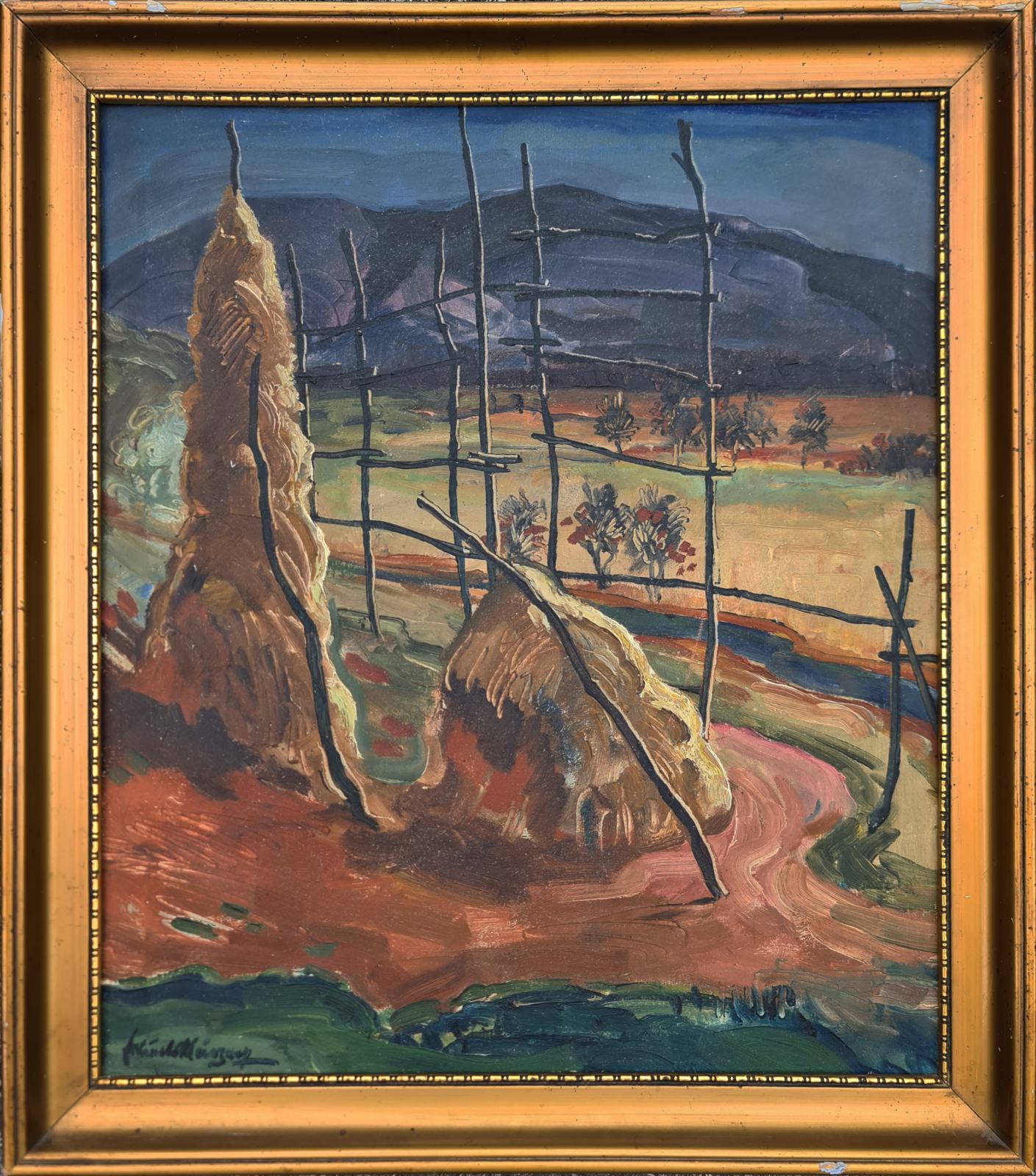 Tomislav Krizman Pejzaž s sjenom ulje na platnu 62x52cm;