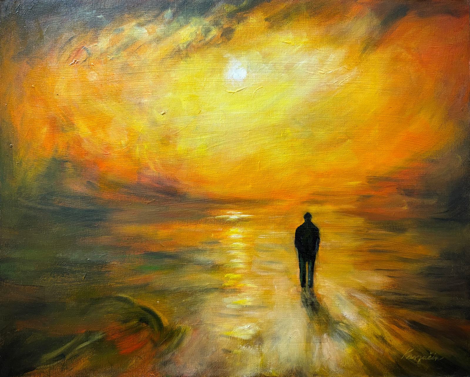 Ulje na platnu, ekspresionistička originalna umjetnička slika, boje