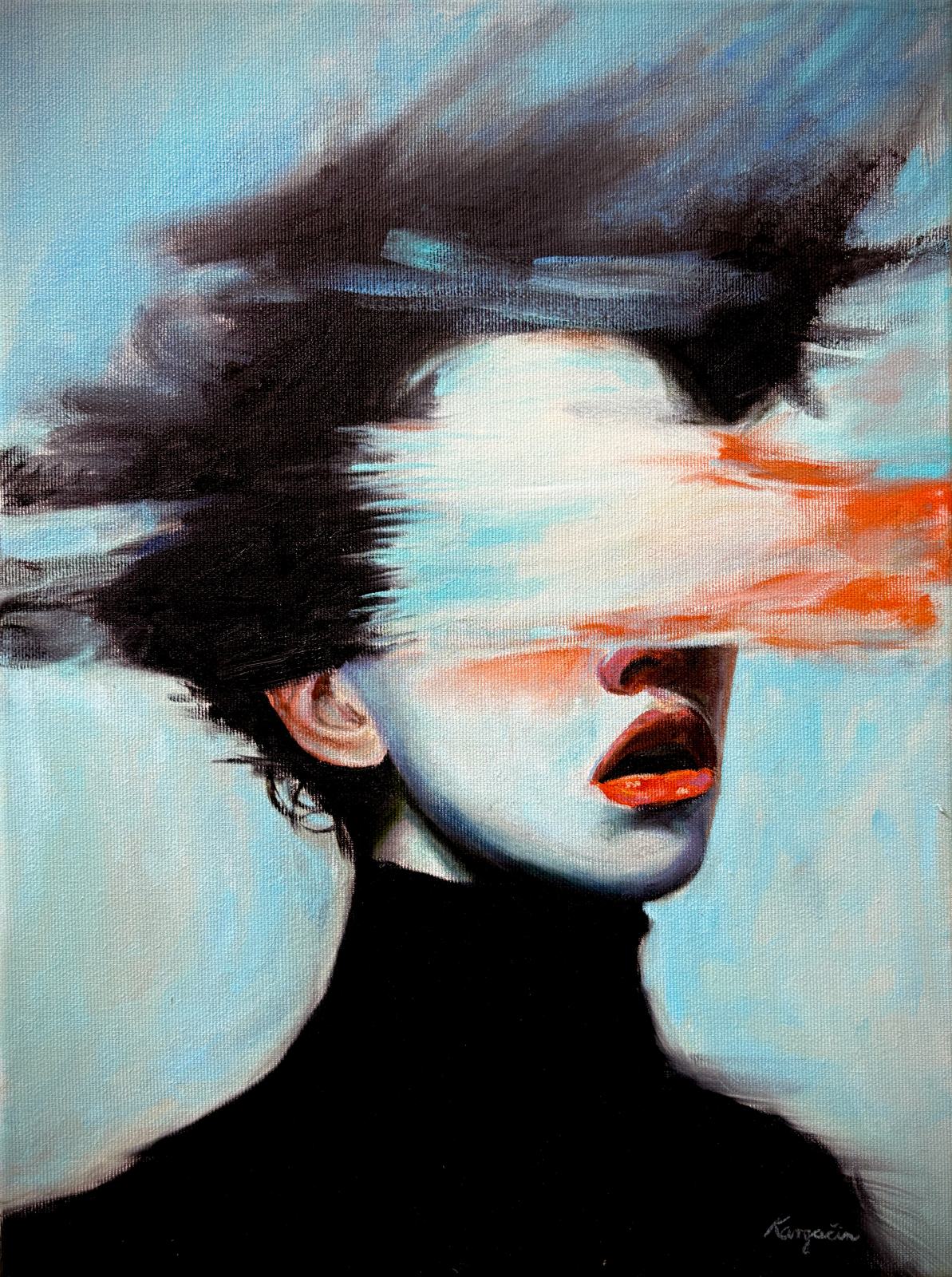 Ulje na platnu, originalna umjetnička slika, ekspresionizam, portret