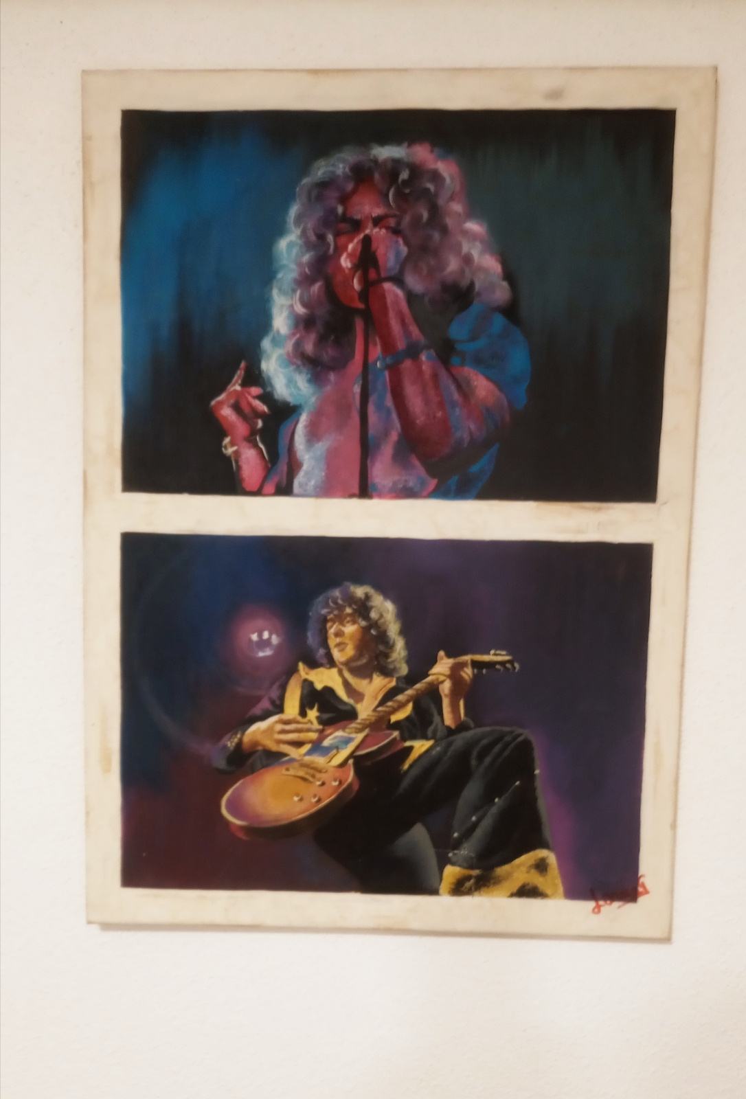 Umjetnička slika Laura Grubešić, portret Jimy Page (Led Zeppelin) , a