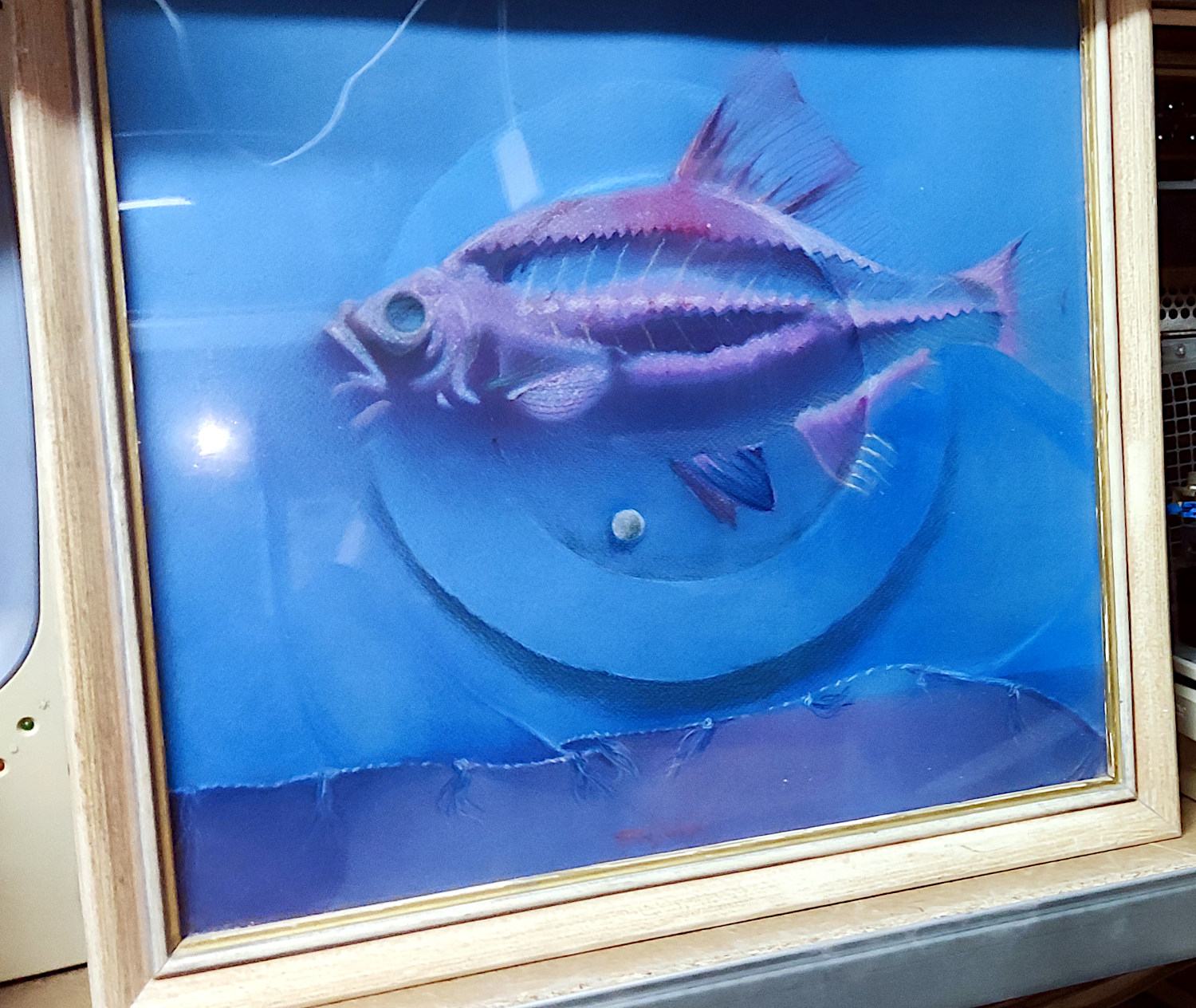 Umjetnička slika original akademski slikar Briševac Riba Mostar 1998.